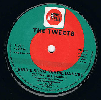 THE TWEETS Birdie Song Birdie Dance 7" Single Vinyl Record 45rpm PRT 1981