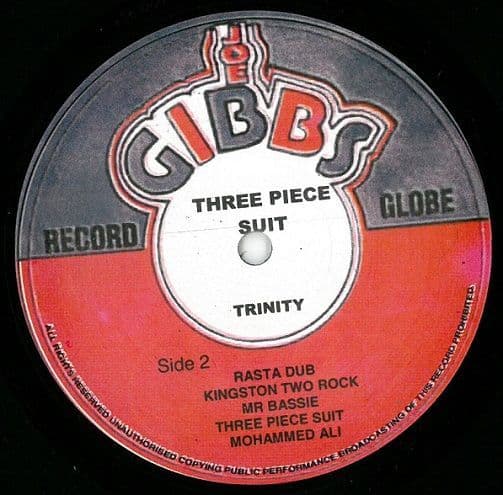 TRINITY Three Piece Suit Vinyl Record LP Joe Gibbs Record Globe