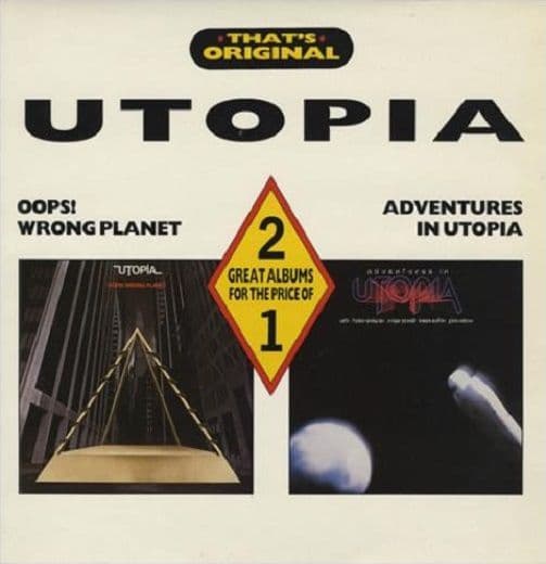 UTOPIA Oops Wrong Planet / Adventures In Utopia LP Castle Communications 1988