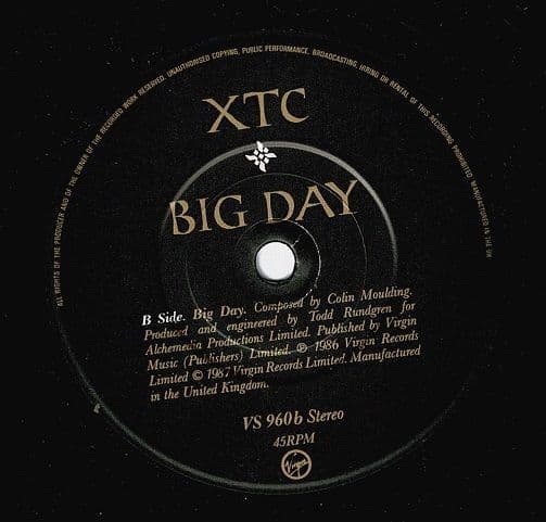 XTC Dear God Vinyl Record 7 Inch Virgin 1986