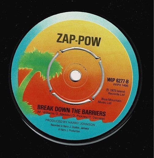 ZAP-POW This Is Reggae Music Vinyl Record 7 Inch Island 1976