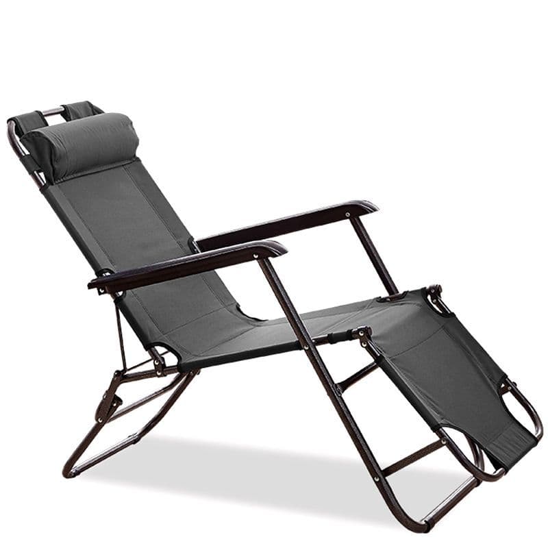 Outdoor Folding Garden Chair / Sun Lounger Recliner Black