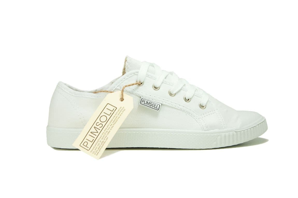 Women s white low Plimsoll