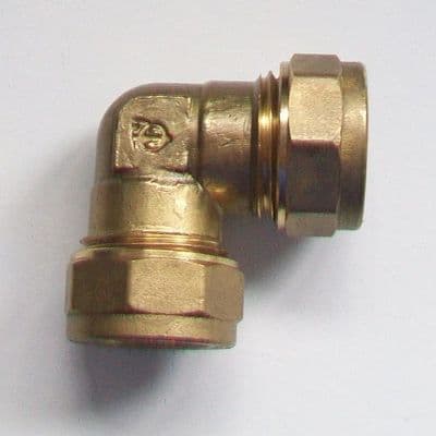 15mm Brass Compression 90 Degree Elbow - 24441500 - Plumbers Mate Ltd