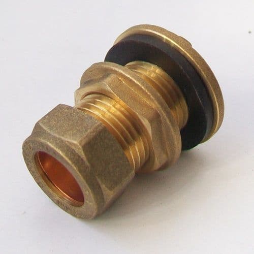 15mm Brass Compression Tank Connector - 24351500 - Plumbers Mate Ltd