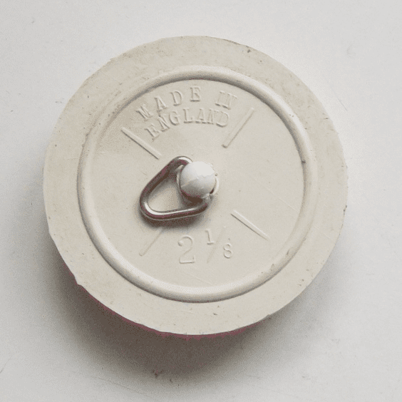 2 1/8" Tapered White Sink / Bath Rubber Plug - 74000350