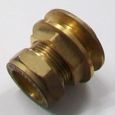 22mm Brass Compression Tank Connector - 24352200 - Plumbers Mate Ltd