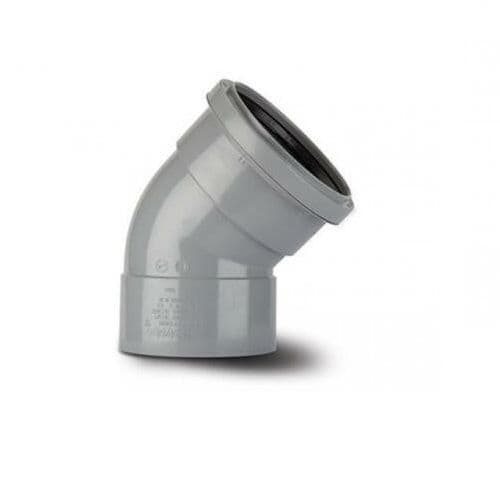 3 inch / 82mm Double Socket Offset Bend 135 - Grey - 46ASB303