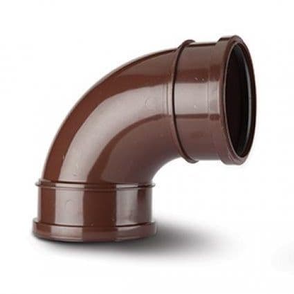4 inch / 110mm Soil Pipe Double Socket Bend - Brown - 44BSB417