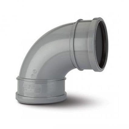 4 inch / 110mm Soil Pipe Double Socket Bend - Grey - 46BSB417