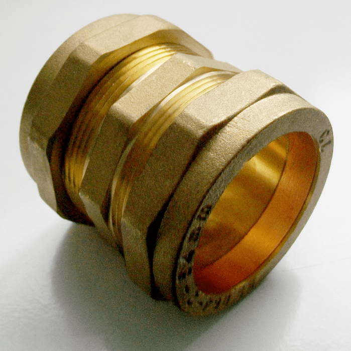 54mm Brass Compression Slip Coupling - 24902196 - Plumbers Mate Ltd