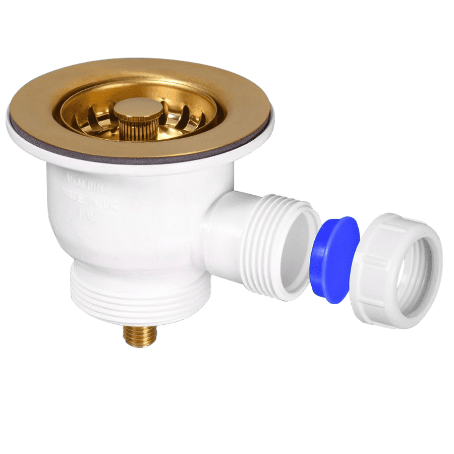 85mm Mini Basket Kitchen Sink Strainer Waste Gold Effect - 74000119 ...