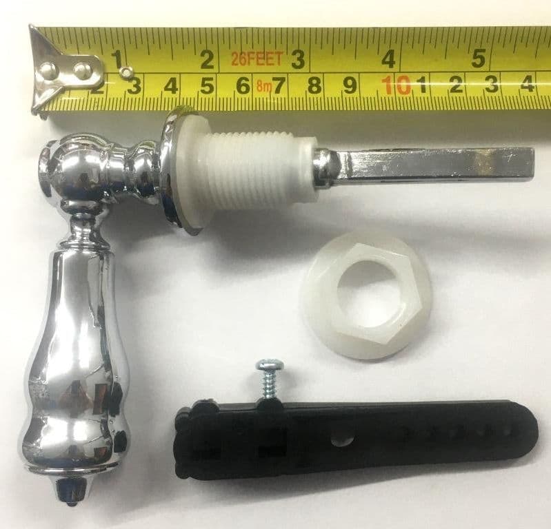 All Chrome Teardrop Toilet Cistern Handle - 08001444 - Plumbers Mate Ltd