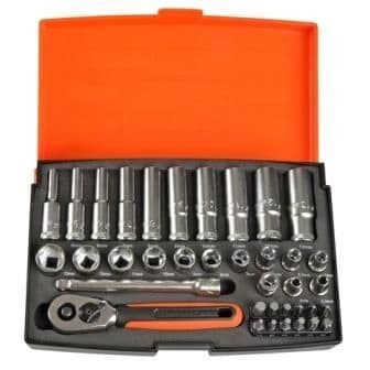 Bahco Long / Deep Socket Set with 1/4 Drive - 64002504 - Plumbers Mate Ltd