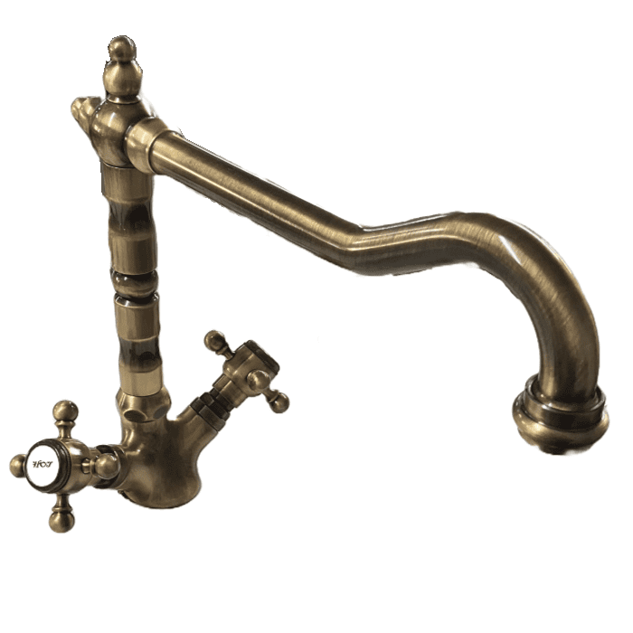 Baroq Brushed Brass Monobloc Sink Mixer - 58000085 - Plumbers Mate Ltd