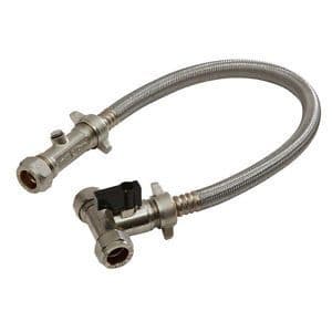 Boiler Filling Loop with Integrated Tee 1/2" - 32000013 - Plumbers Mate Ltd