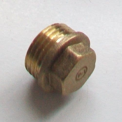 Brass Foundry - Male Threaded Plug 1/2 inch - 07000610 - Plumbers Mate Ltd
