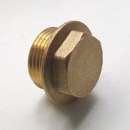 Brass Foundry - Male Threaded Plug 3/4 inch - 07000620 - Plumbers Mate Ltd