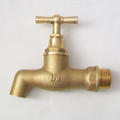 Brass Small Handle 1/2 Bib Tap - 58093025 - Plumbers Mate Ltd