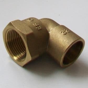 Brass Solder Ring 22mm x 3/4 Male Iron Elbow - 28142200 - Plumbers Mate Ltd