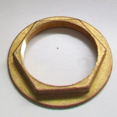 Brass Wide Flange 2 inch BSP Waste Back Nut - 07000340 - Plumbers Mate Ltd