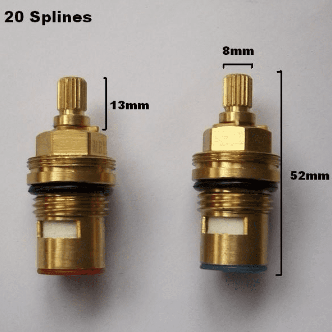 Ceramic Tap Cartridge Inserts 8mm Head 20 Splines - 62003147 - Plumbers ...