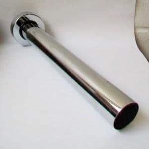 Chrome 35mm Waste Pipe / Tube & Shroud - 74000459 - Plumbers Mate Ltd
