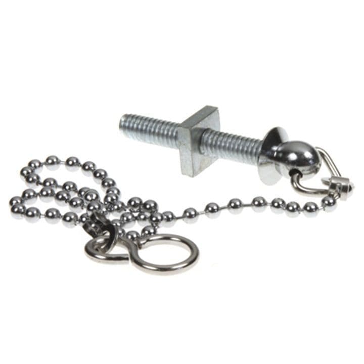 Chrome Beaded Basin Plug Chain and Stay 30cm - 74000030 - Plumbers Mate Ltd