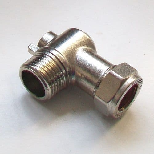 Chrome Flat Faced 15mm x 1/2 Angled Isolation Valve - 07000002 ...