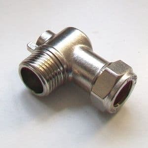 Chrome Flat Faced 15mm x 1/2 Angled Isolation Valve - 07000002 ...