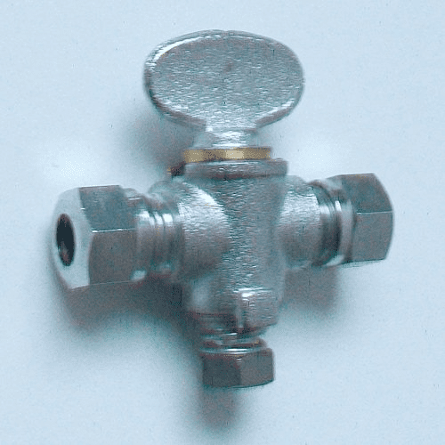 Chrome Gas Isolation Valve 8mm Butterfly Handle - Plumbers Mate Ltd