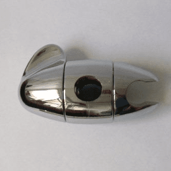 Chrome Rounded Shower Rail Slider Bracket 19mm - Plumbers Mate Ltd