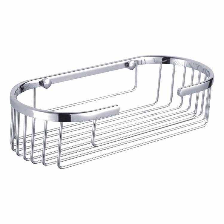 Clasico Stainless Steel Oval Shower Basket - 01073022 - Plumbers Mate Ltd