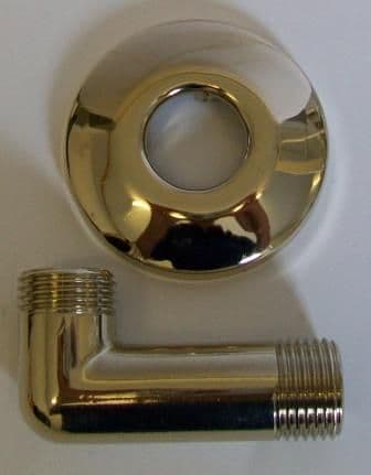 Concealed Shower Outlet Wall Plate Elbow Gold