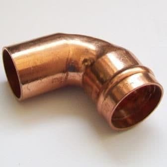 Copper Solder Ring 22mm Street 90 Elbow - 28122201 - Plumbers Mate Ltd