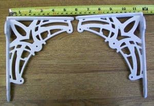 Decorative White Metal High Level Cistern Brackets - Plumbers Mate Ltd