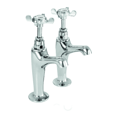 Deva Coronation Traditional Cross Top Sink Pillar Taps - 58000081 ...