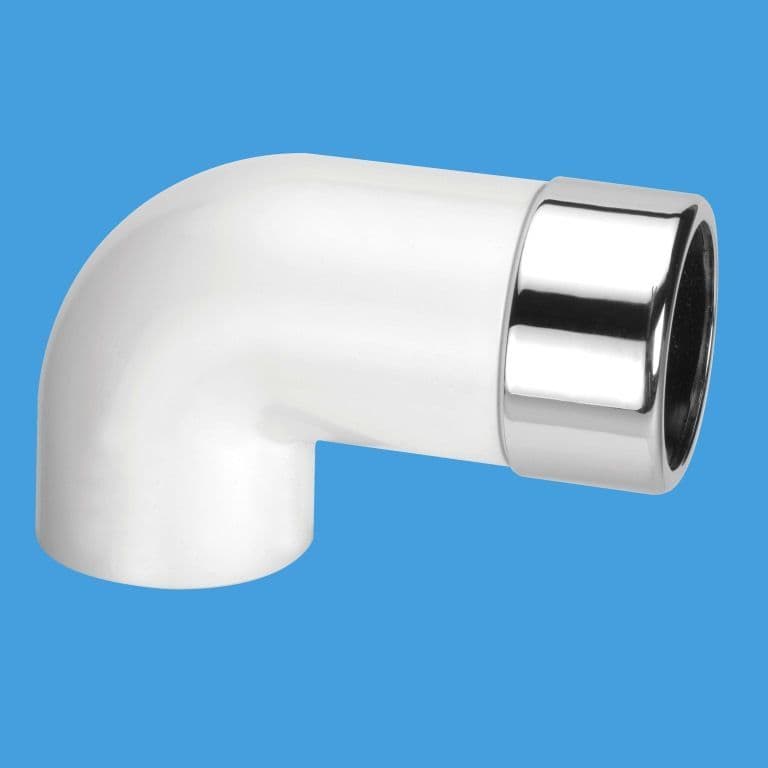 Extended Elbow 32mm / 35mm Chrome to 1 1/4 Solvent Pipe - 39000076 ...
