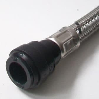 Flexible Hose Connector 15mm Push Fit to Push Fit 400mm