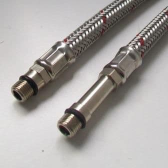 Flexible Monobloc Tap Tail Connectors 1/2 Nut M10 - M12 500mm