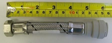 Flexible Tap Connector 15mm Push Fit Short 150mm - Plumbers Mate Ltd