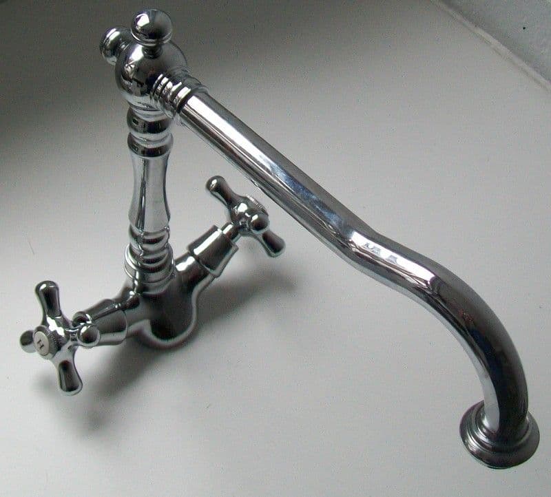 French Classic Style Chrome Sink Mixer Tap - 62013586 - Plumbers Mate Ltd