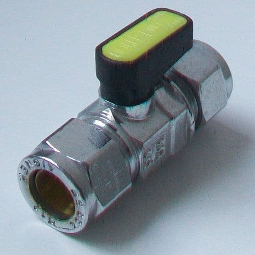 Gas / Water Microbore 15mm x 12mm Lever Isolation Valve - 07100213