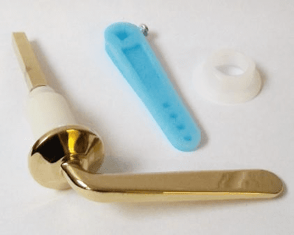 Gold Effect Front Action Toilet Cistern Flush Lever - Plumbers Mate Ltd