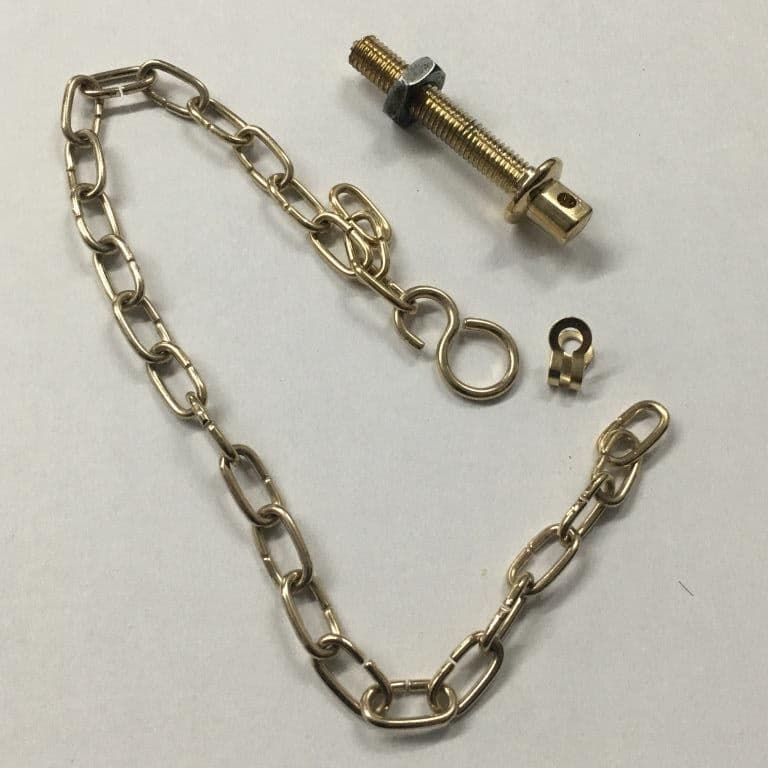 Gold Metal Soldered Chain Link Basin Plug Chain - Plumbers Mate Ltd
