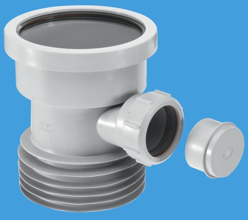 Grey Plastic, Cast Iron, Clay Soil Pipe Connector with Boss - Plumbers ...