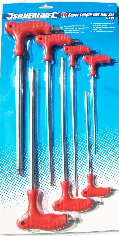 Long Length 7 Piece Hex Key Set - 6100053 - Plumbers Mate Ltd