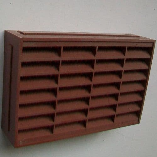 Louvre Double Air Brick - Rustic Red - 70000070 - Plumbers Mate Ltd