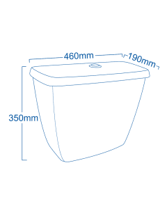 Low Level Push Button Cistern Side Entry White - 05005280 - Plumbers ...