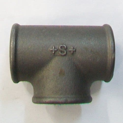 Malleable Black Iron Tee 1 1/4 inch BSP - 22000630 - Plumbers Mate Ltd